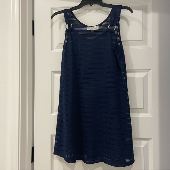 Swim | J Valdi Beach Cover Up Striped Dress In Navy | Poshmark